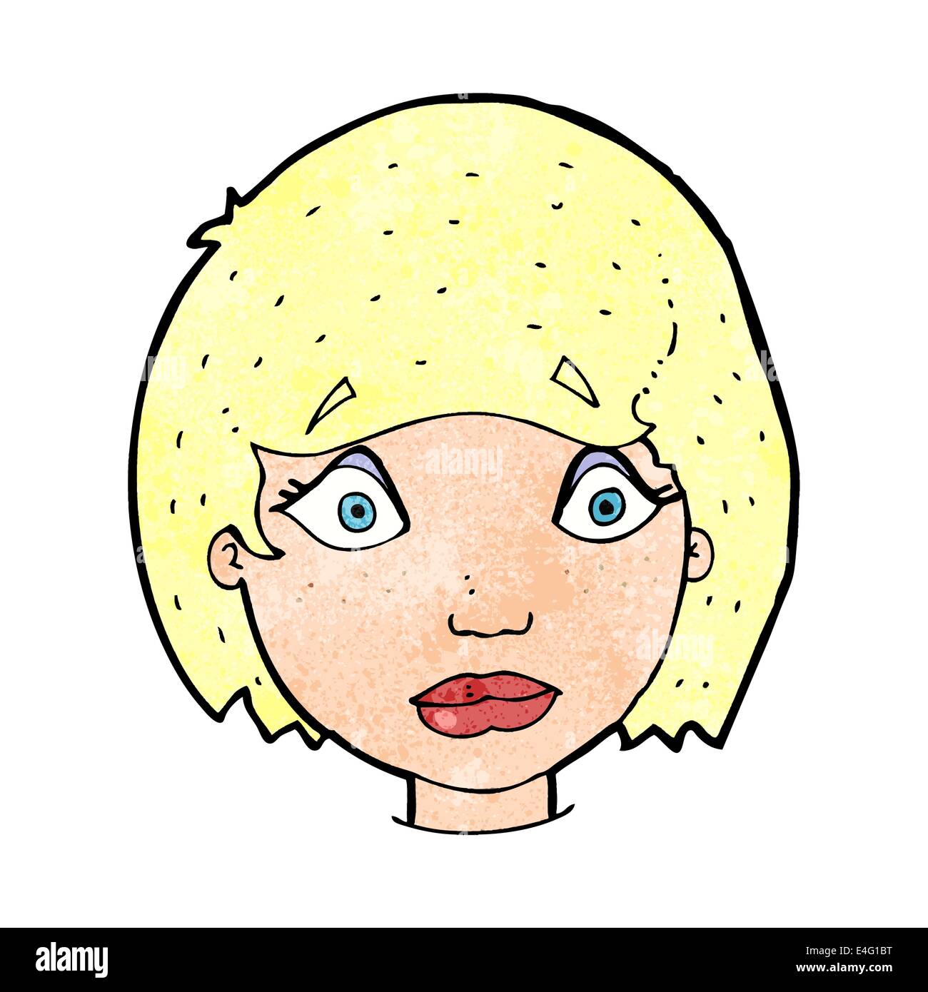cartoon worried female face Stock Vector Image & Art - Alamy