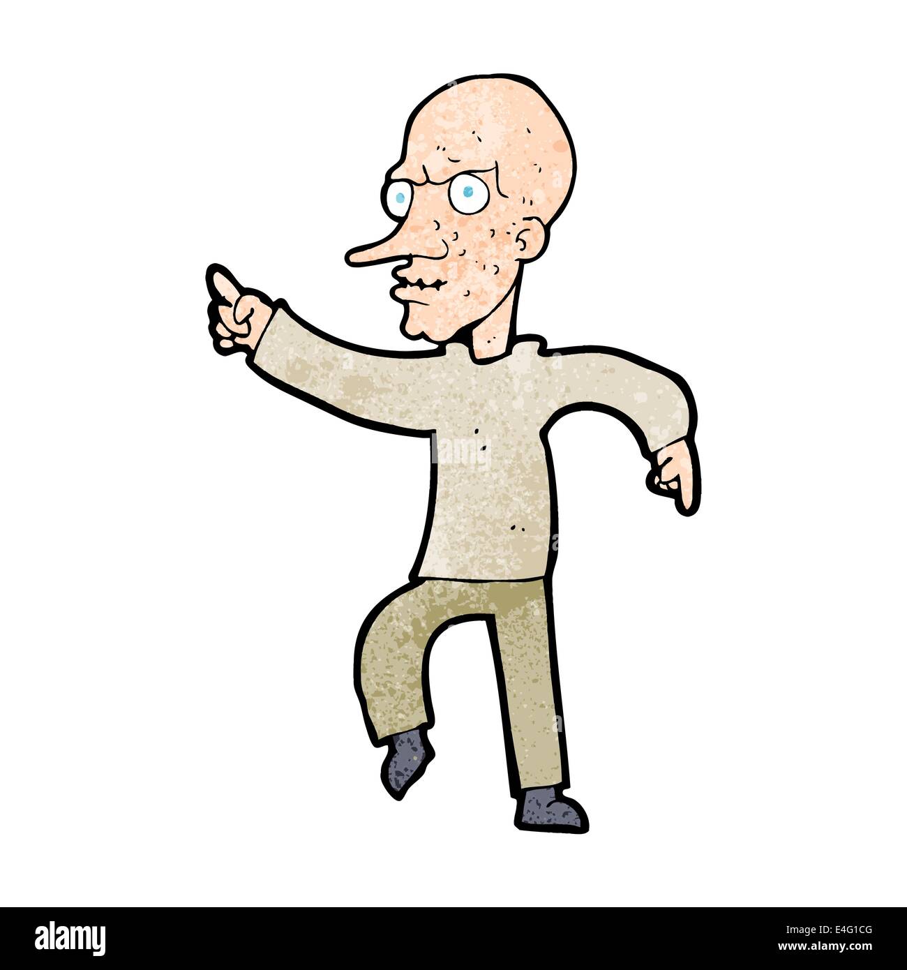 cartoon angry old man Stock Vector Image & Art - Alamy