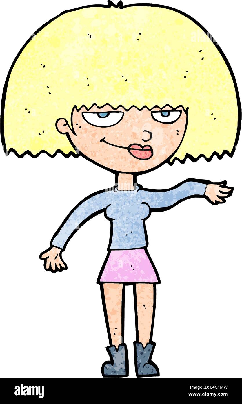 cartoon smug woman making dismissive gesture Stock Vector Image & Art ...
