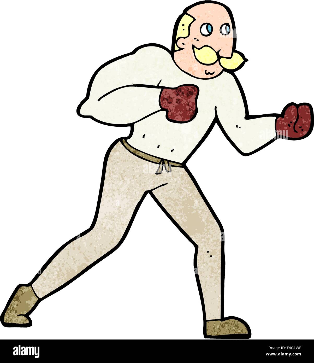 cartoon retro boxer man Stock Vector Image & Art - Alamy
