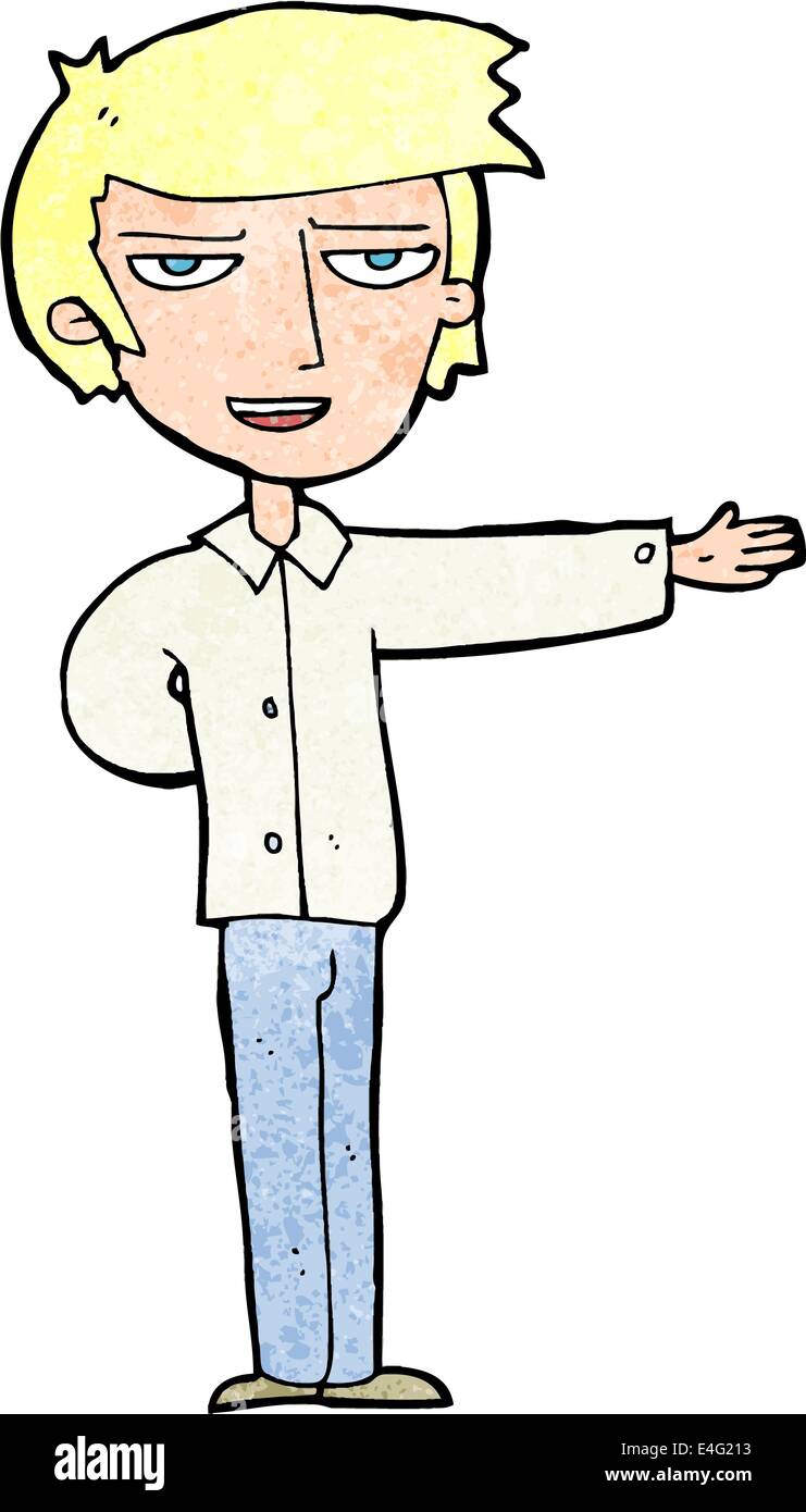 cartoon man gesturing welcome Stock Vector Image & Art - Alamy