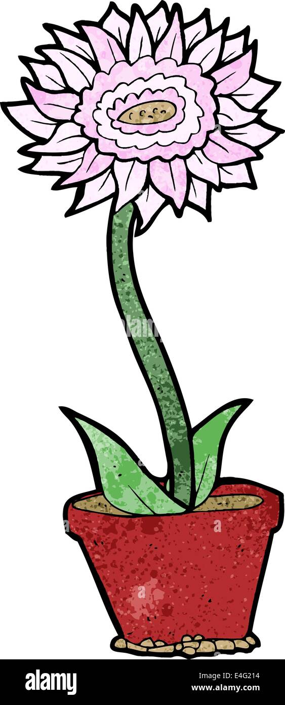 cartoon flower in pot Stock Vector Image & Art - Alamy