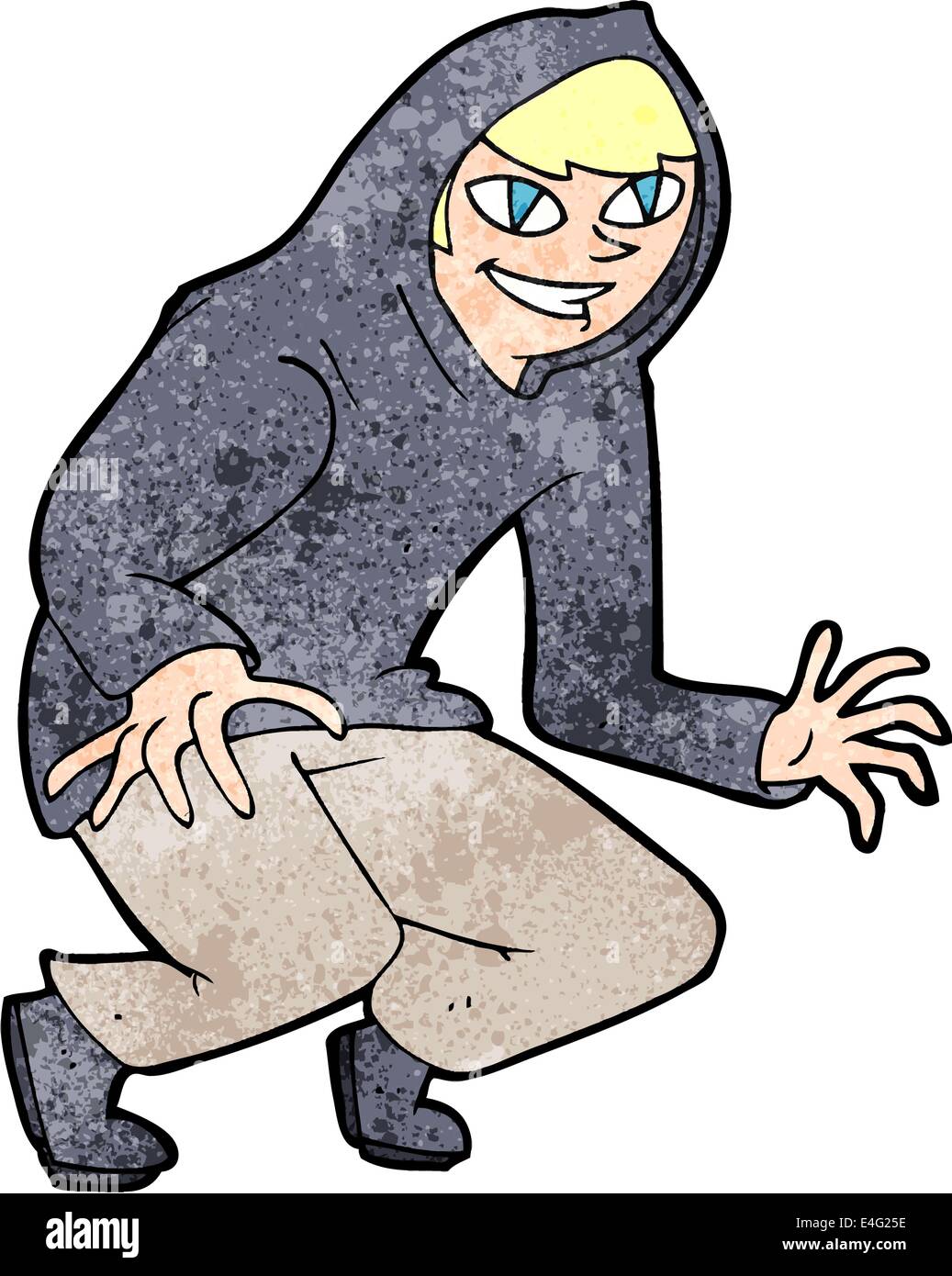 cartoon mischievous boy in hooded top Stock Vector Image & Art - Alamy