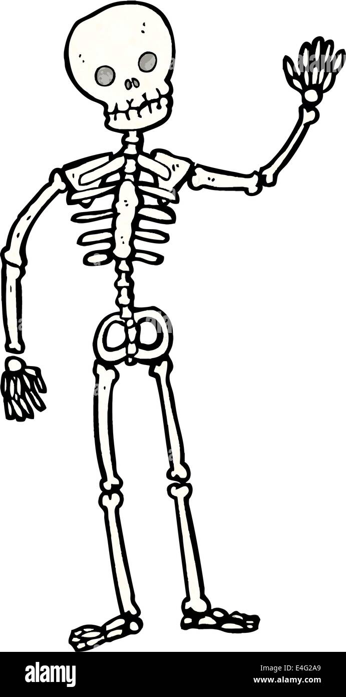 Cartoon Waving Skeleton Stock Vector Image And Art Alamy