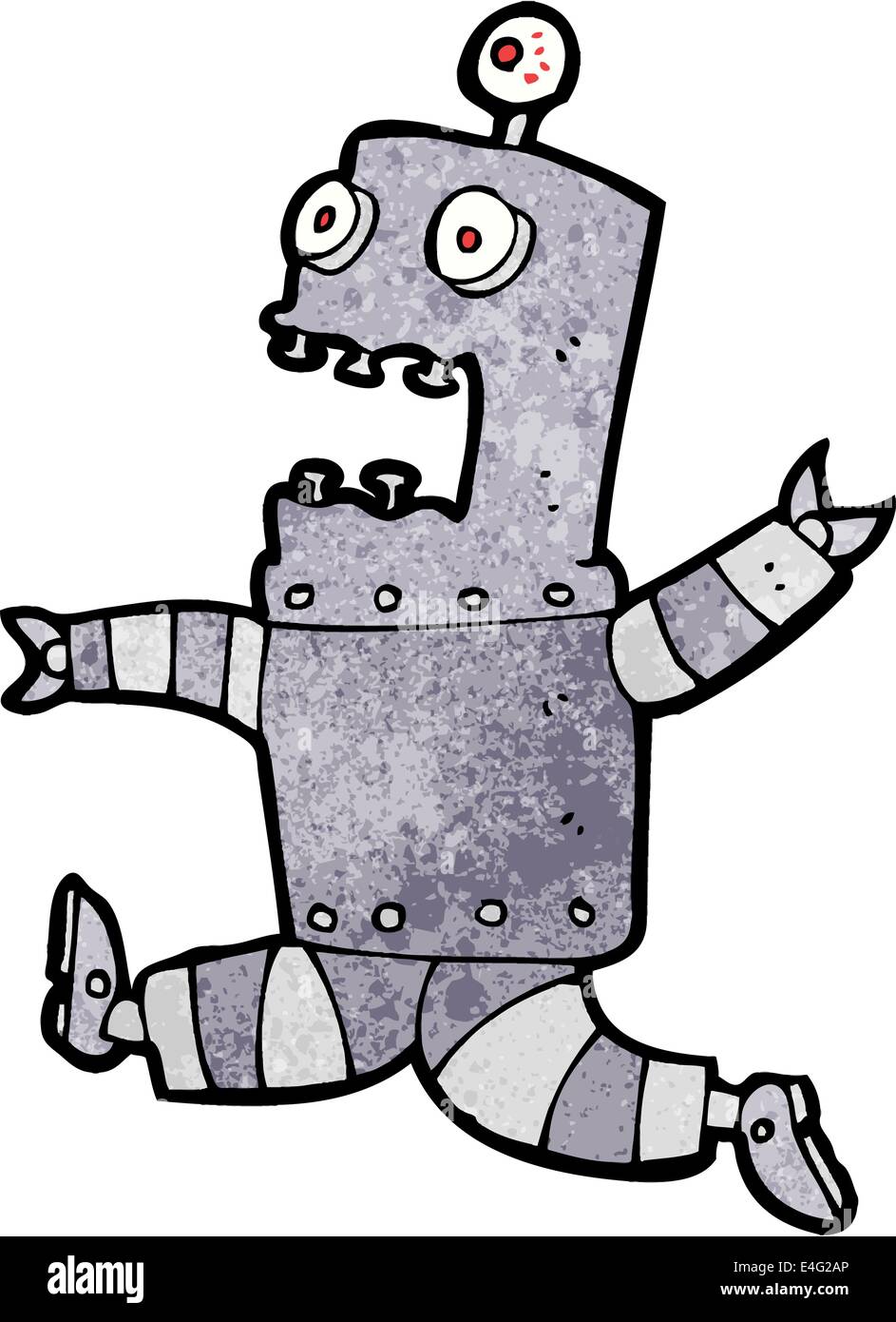 cartoon terrified robot Stock Vector Image & Art - Alamy