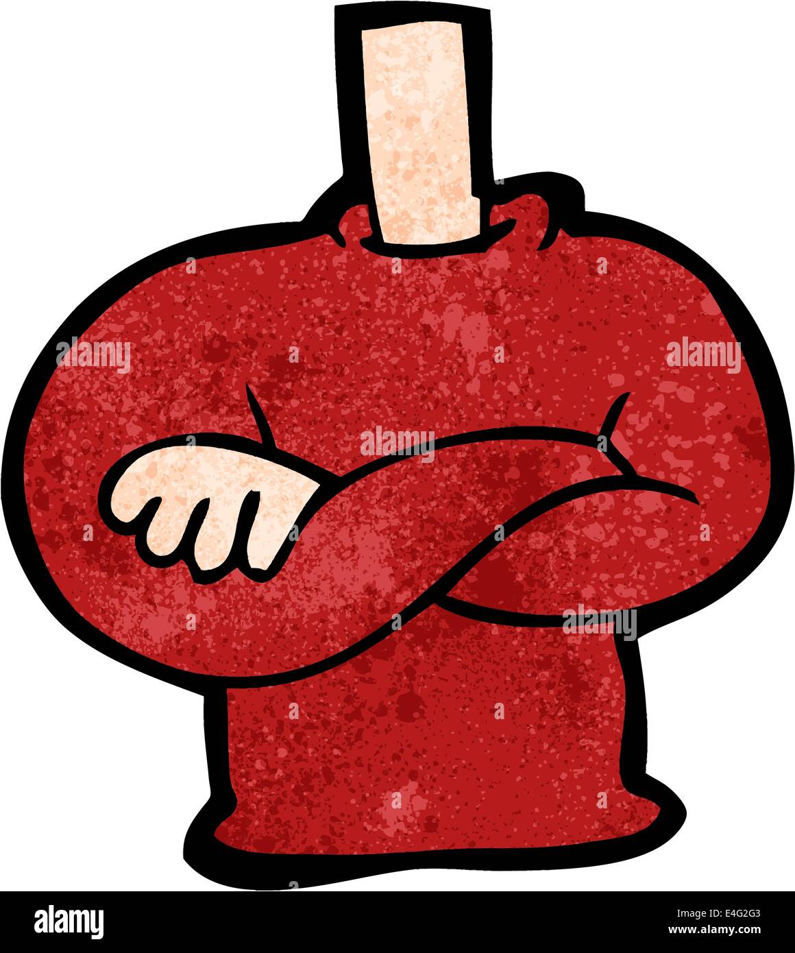cartoon folded arms body Stock Vector Image & Art - Alamy
