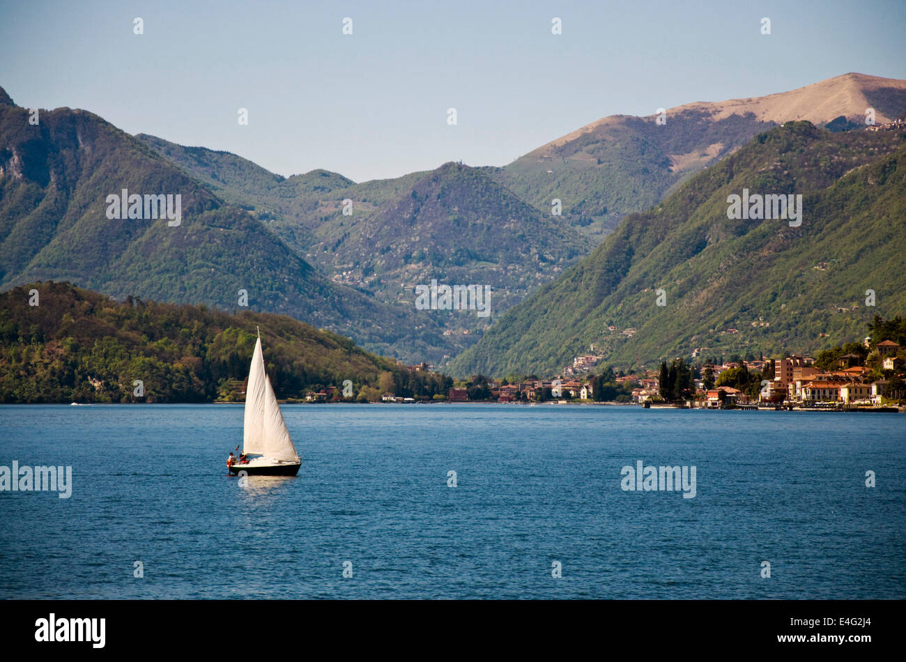 Sailing on Lake Como Italy Stock Photo - Alamy
