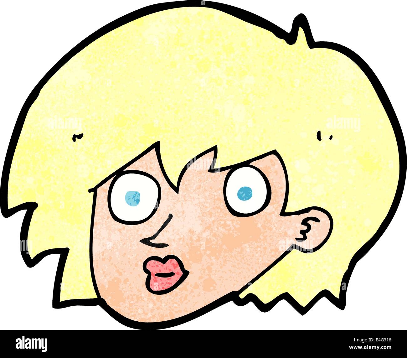 cartoon surprised female face Stock Vector Image & Art - Alamy