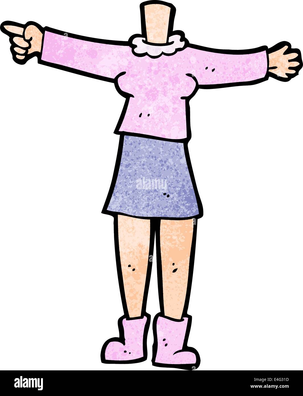 cartoon female body (add photos or mix and match cartoons Stock Vector ...