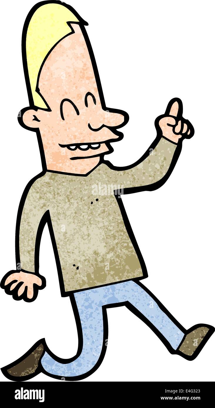 cartoon happy man pointing Stock Vector Image & Art - Alamy
