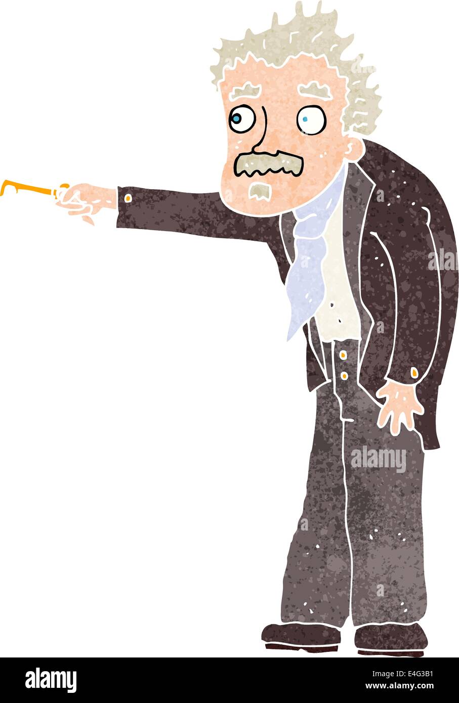 cartoon man trembling with key unlocking Stock Vector Image & Art - Alamy