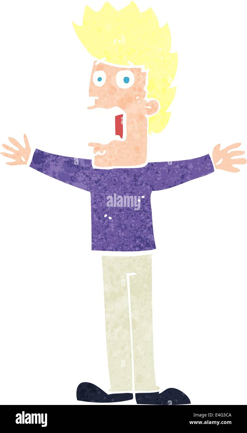 cartoon terrified man Stock Vector Image & Art - Alamy