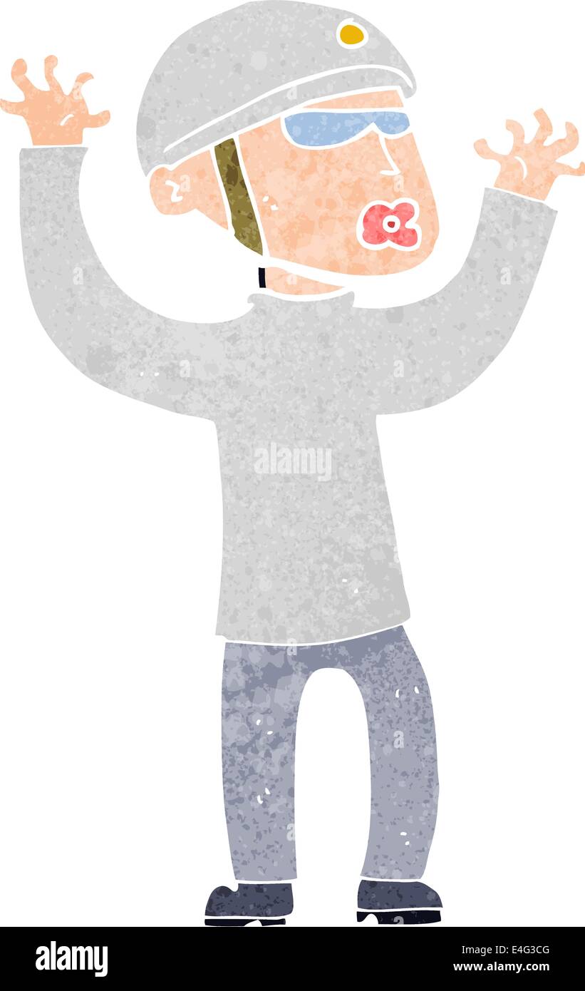 cartoon security man panicking Stock Vector Image & Art - Alamy