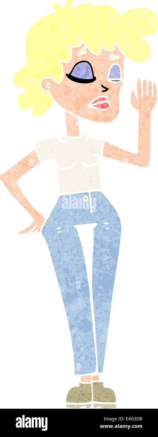 cartoon woman ignoring Stock Vector Image & Art - Alamy