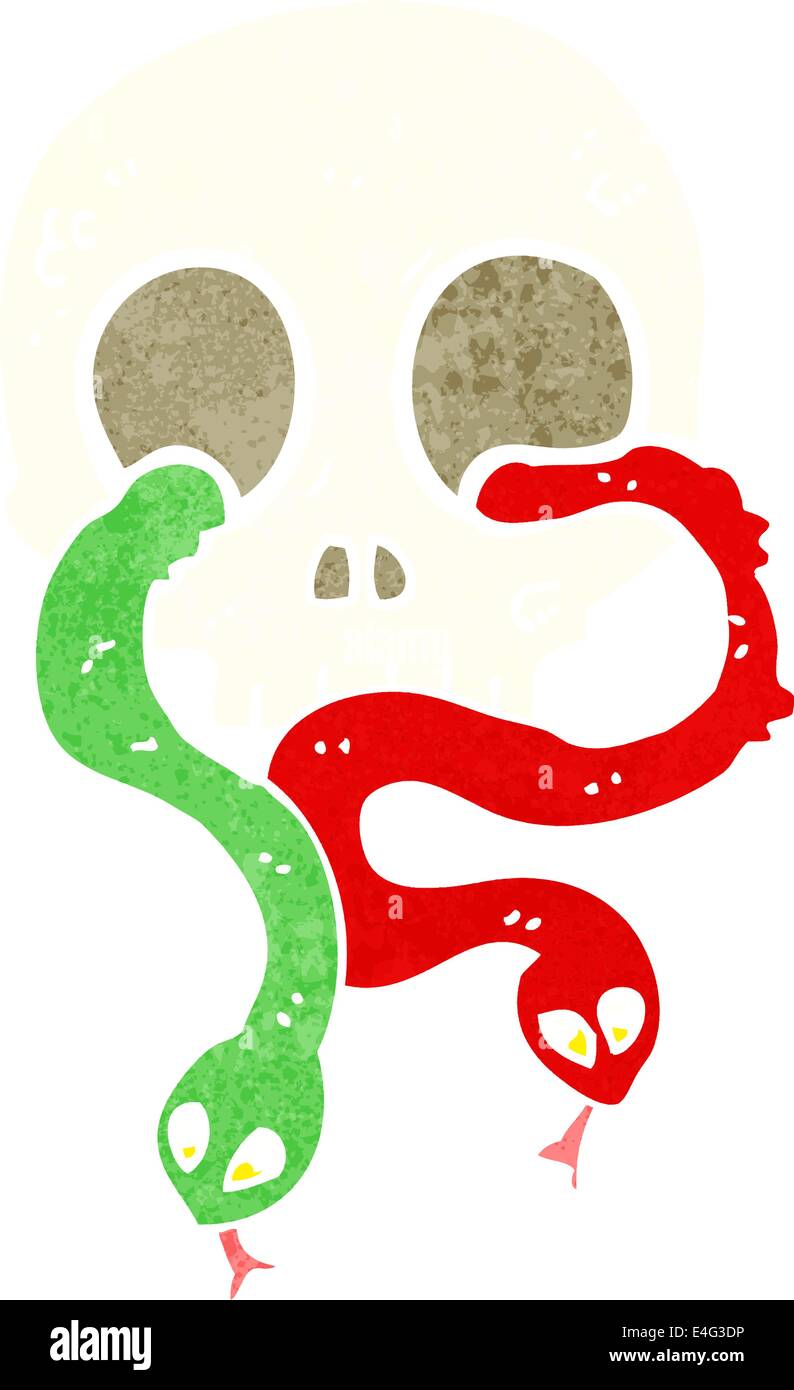 cartoon skull with snakes Stock Vector Image & Art - Alamy