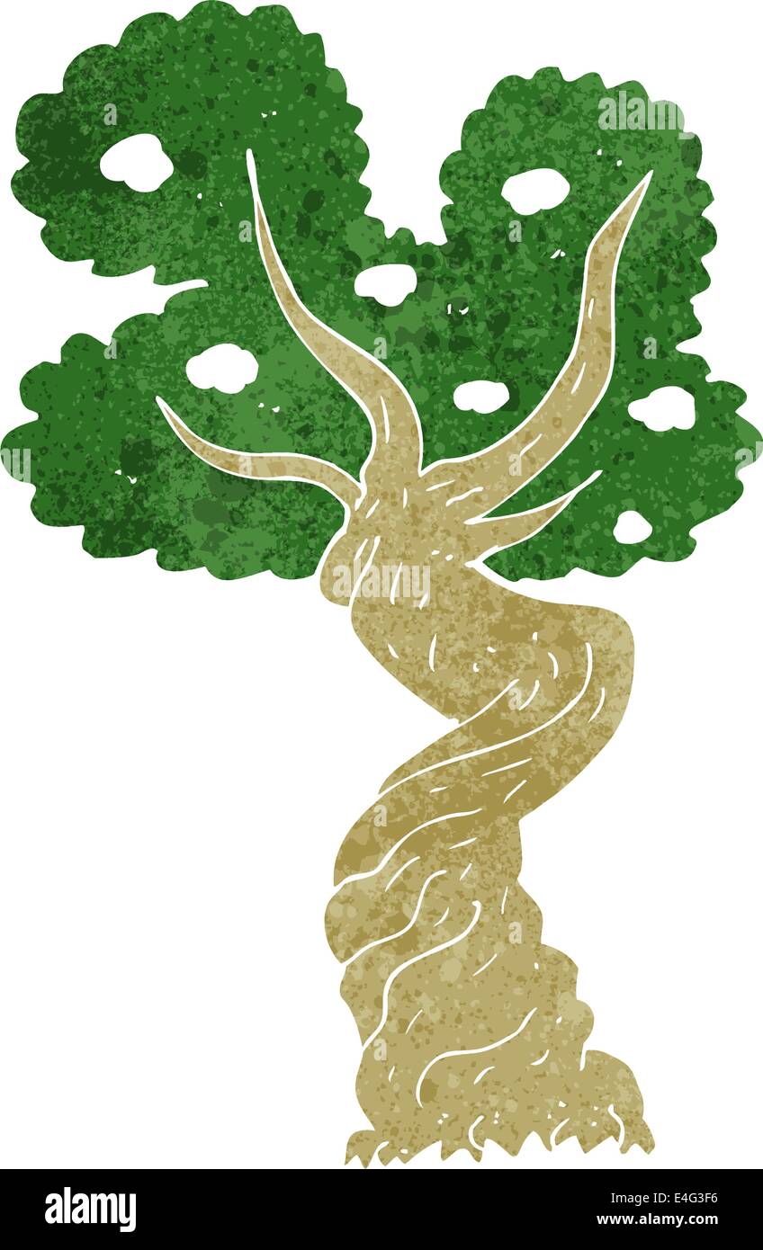 cartoon twisted old tree Stock Vector Image & Art - Alamy