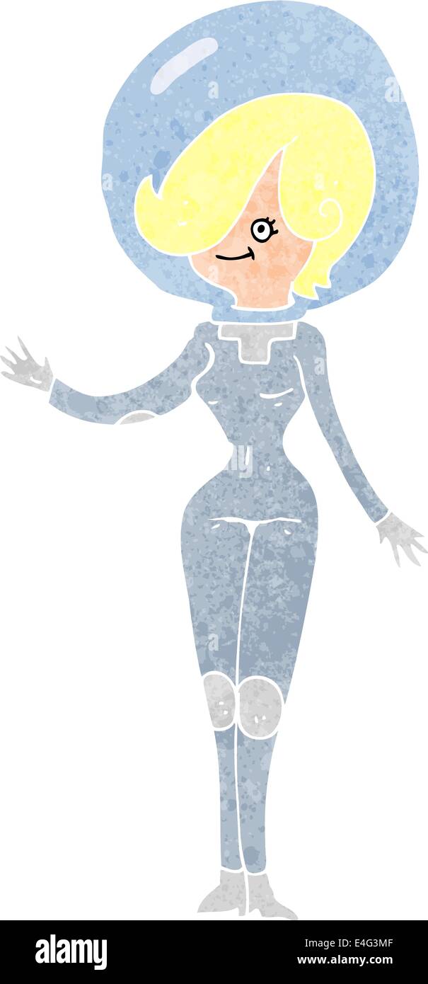 cartoon space woman Stock Vector Image & Art - Alamy