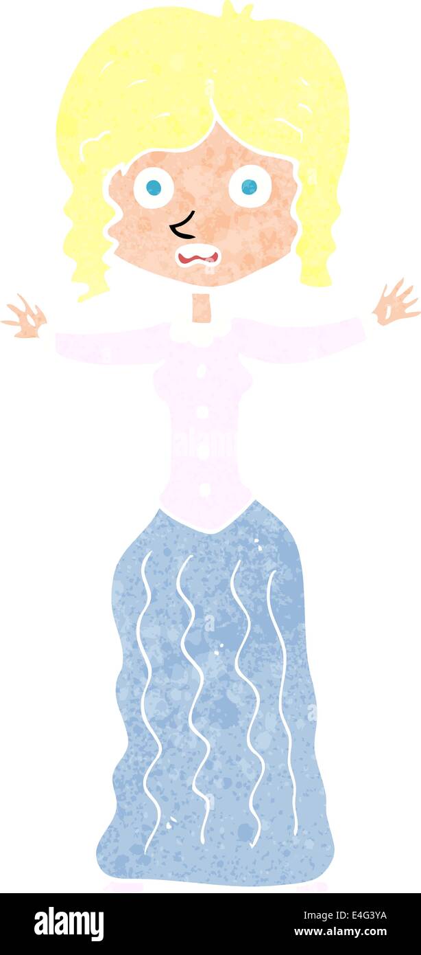 cartoon worried victorian woman Stock Vector Image & Art - Alamy