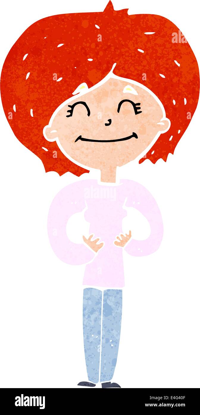 cartoon happy woman Stock Vector Image & Art - Alamy