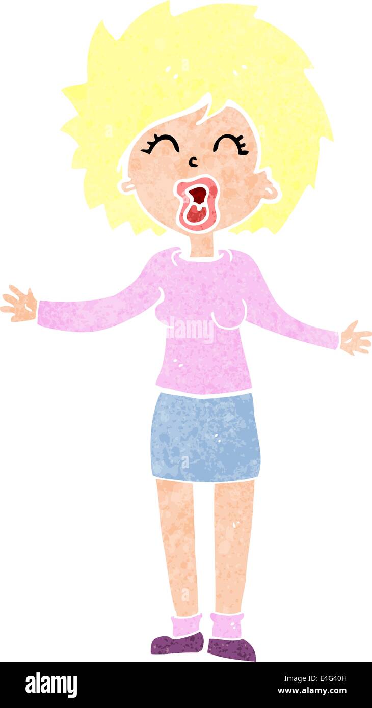 cartoon loud woman Stock Vector Image & Art - Alamy