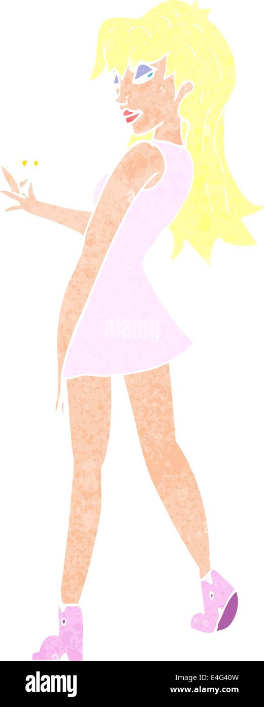 cartoon woman posing in dress Stock Vector Image & Art - Alamy