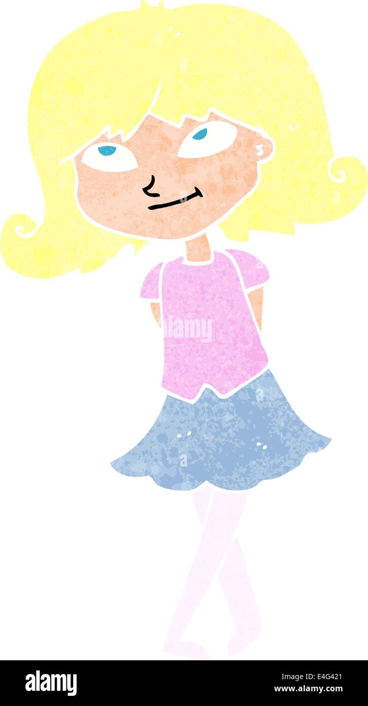 cartoon clever girl Stock Vector Image & Art - Alamy