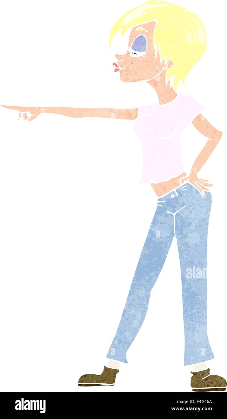 cartoon woman pointing Stock Vector Image & Art - Alamy