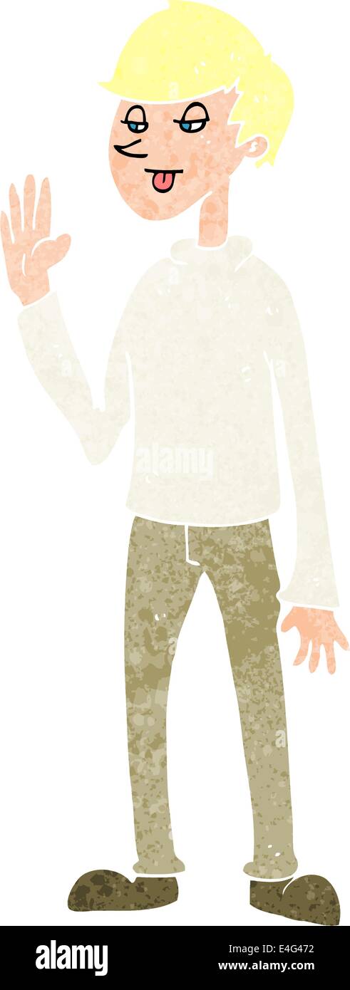 cartoon waving man Stock Vector Image & Art - Alamy