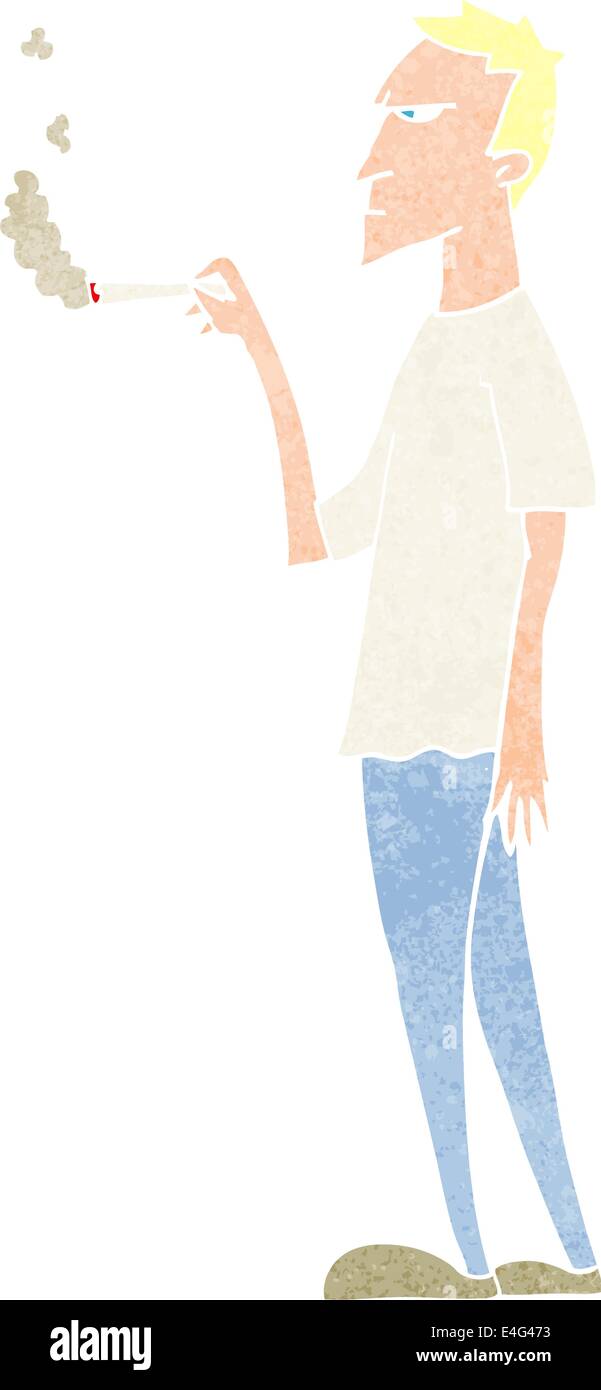 cartoon annoyed smoker Stock Vector Image & Art - Alamy