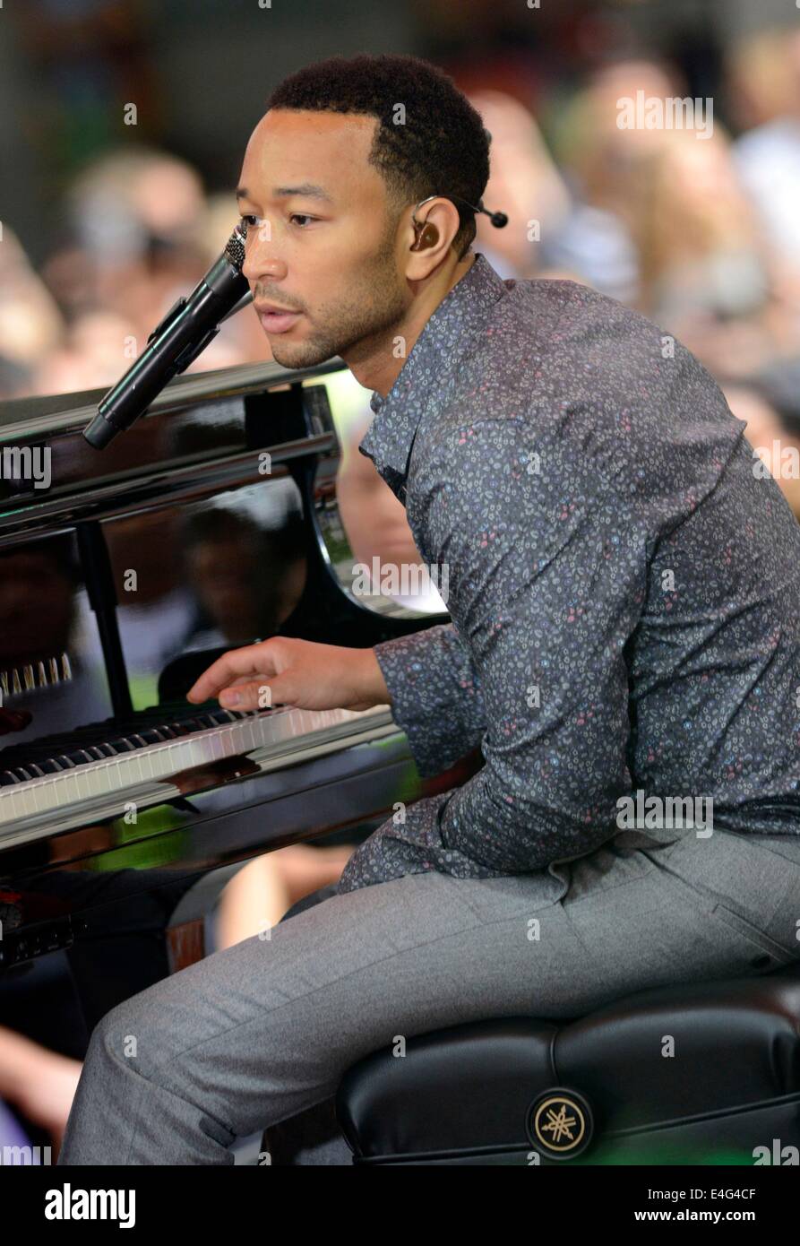 New York, NY, USA. 10th July, 2014. John Legend on stage for NBC Today ...