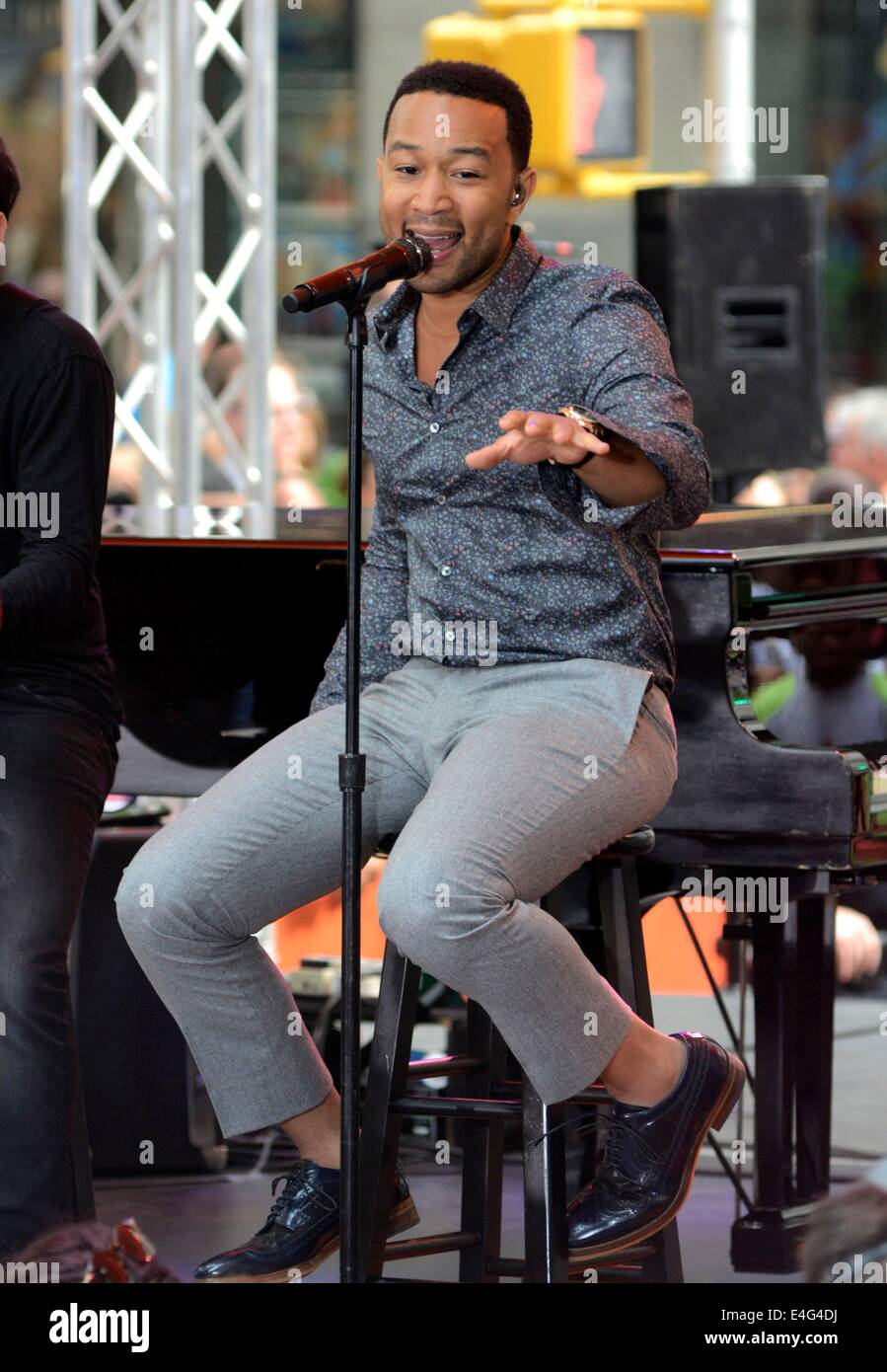 New York, NY, USA. 10th July, 2014. John Legend on stage for NBC Today ...