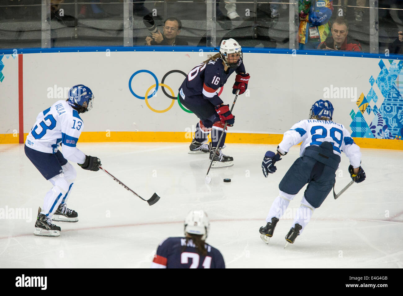 Kelli Stack (USA) during ice hockey game vs FIN at the Olympic Winter ...