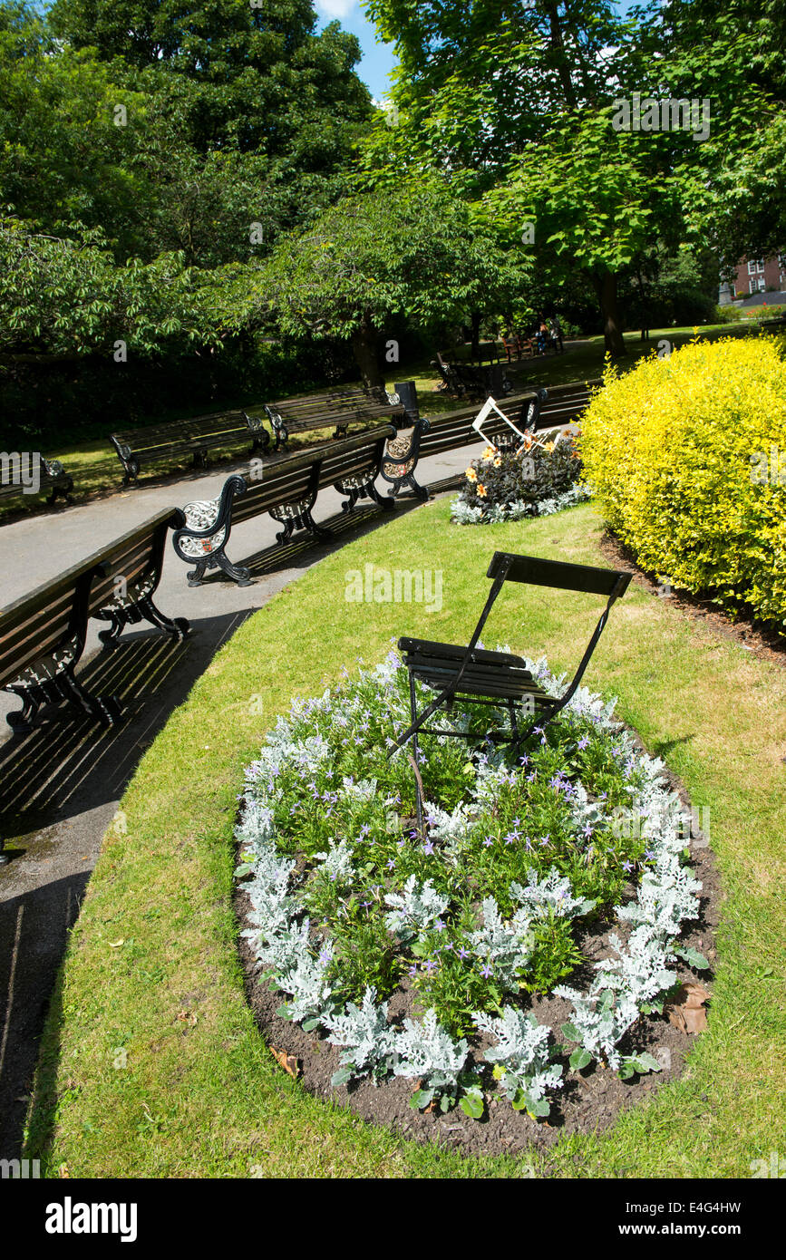 The formal gardens at Nottingham Castle, Nottinghamshire England UK ...