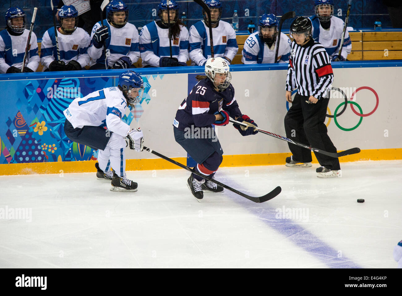 Alex Carpenter (USA) during ice hockey game vs FIN at the Olympic ...