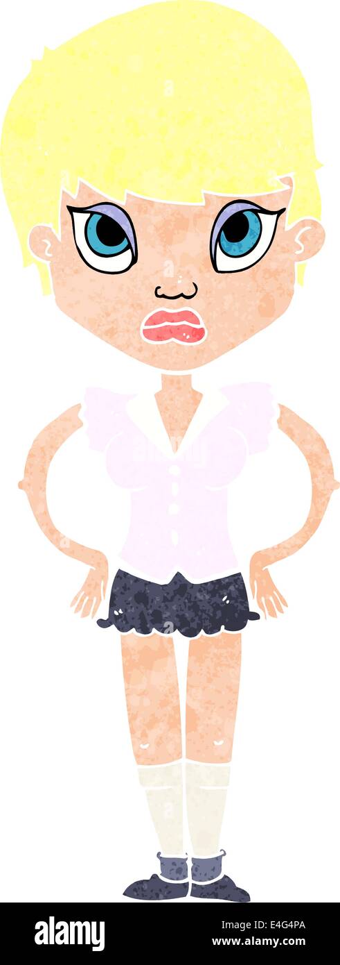 cartoon annoyed girl Stock Vector Image & Art - Alamy
