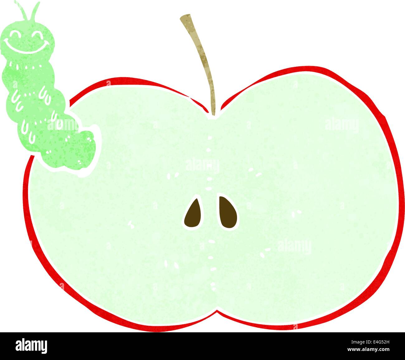 cartoon bug eating apple Stock Vector Image & Art - Alamy
