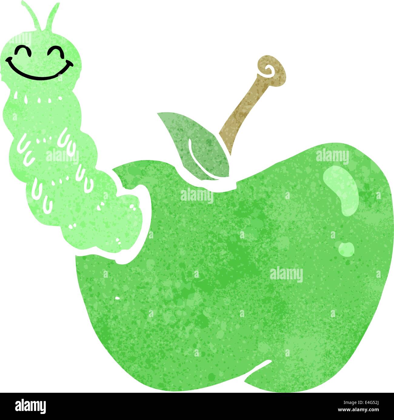 cartoon bug eating apple Stock Vector Image & Art - Alamy