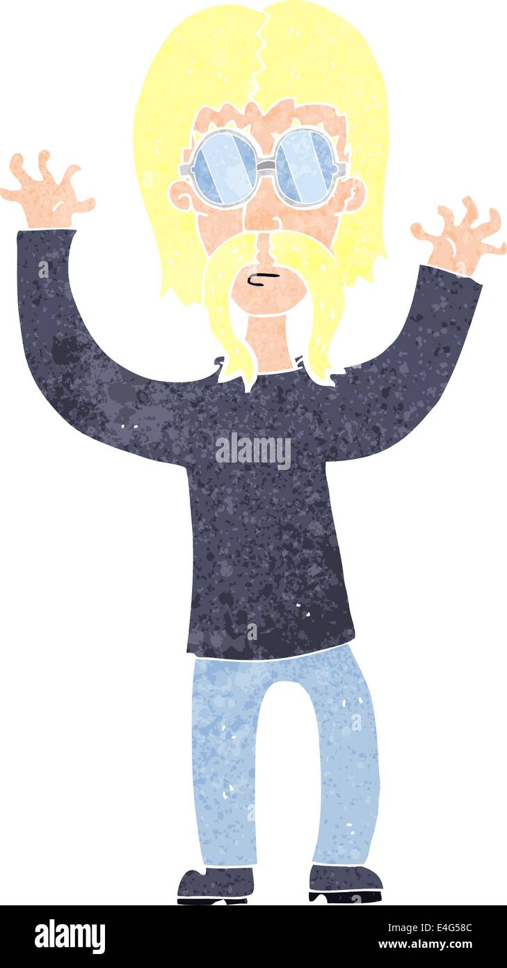 cartoon hippie man waving arms Stock Vector Image & Art - Alamy