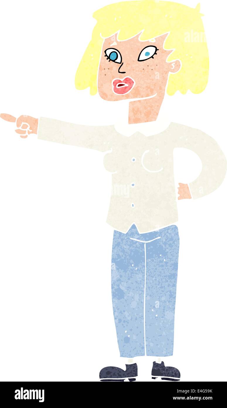 cartoon woman pointing Stock Vector Image & Art - Alamy