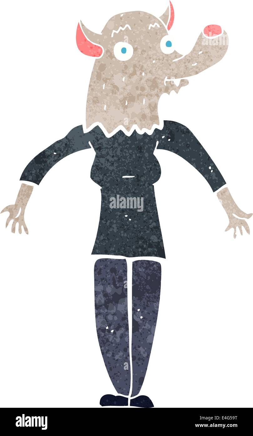 cartoon werewolf woman Stock Vector Image & Art - Alamy
