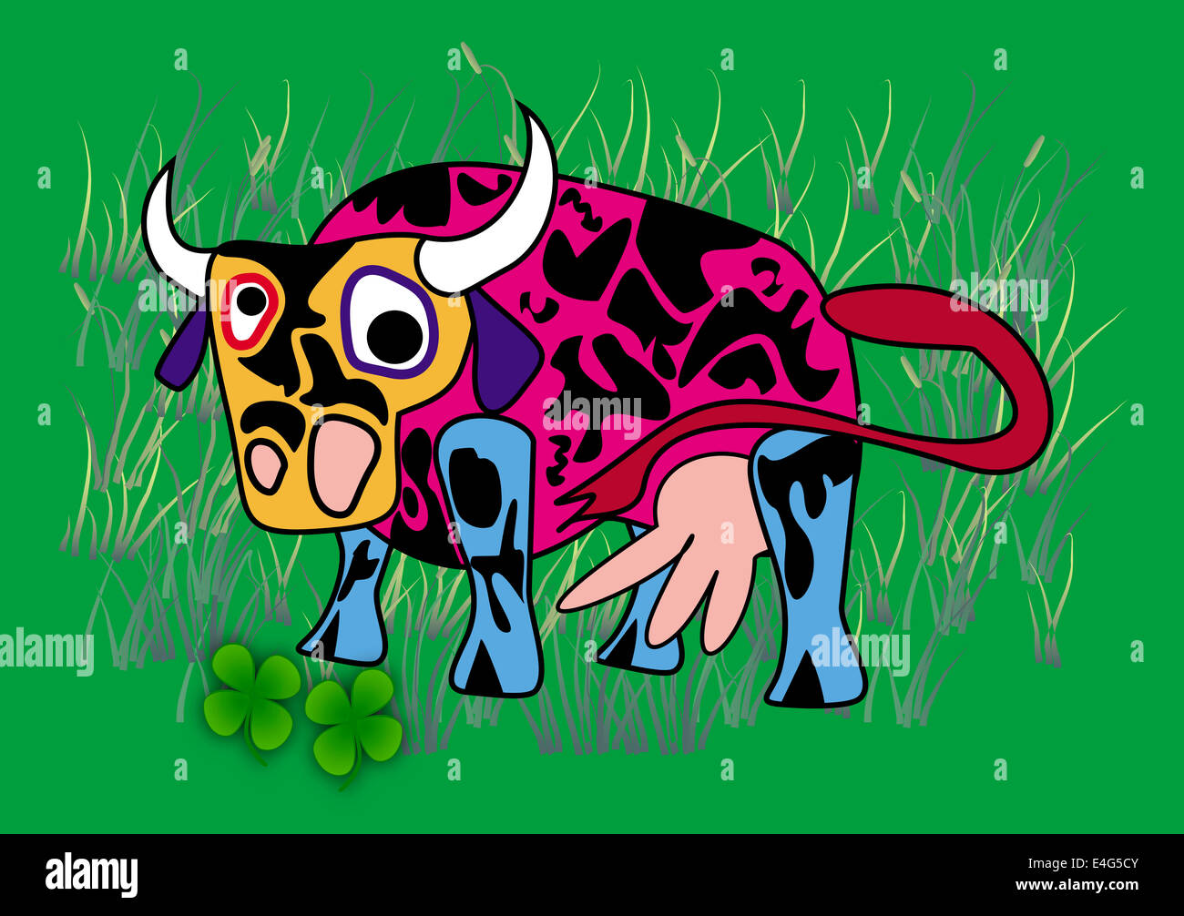 Crazy looking cow hi-res stock photography and images - Alamy