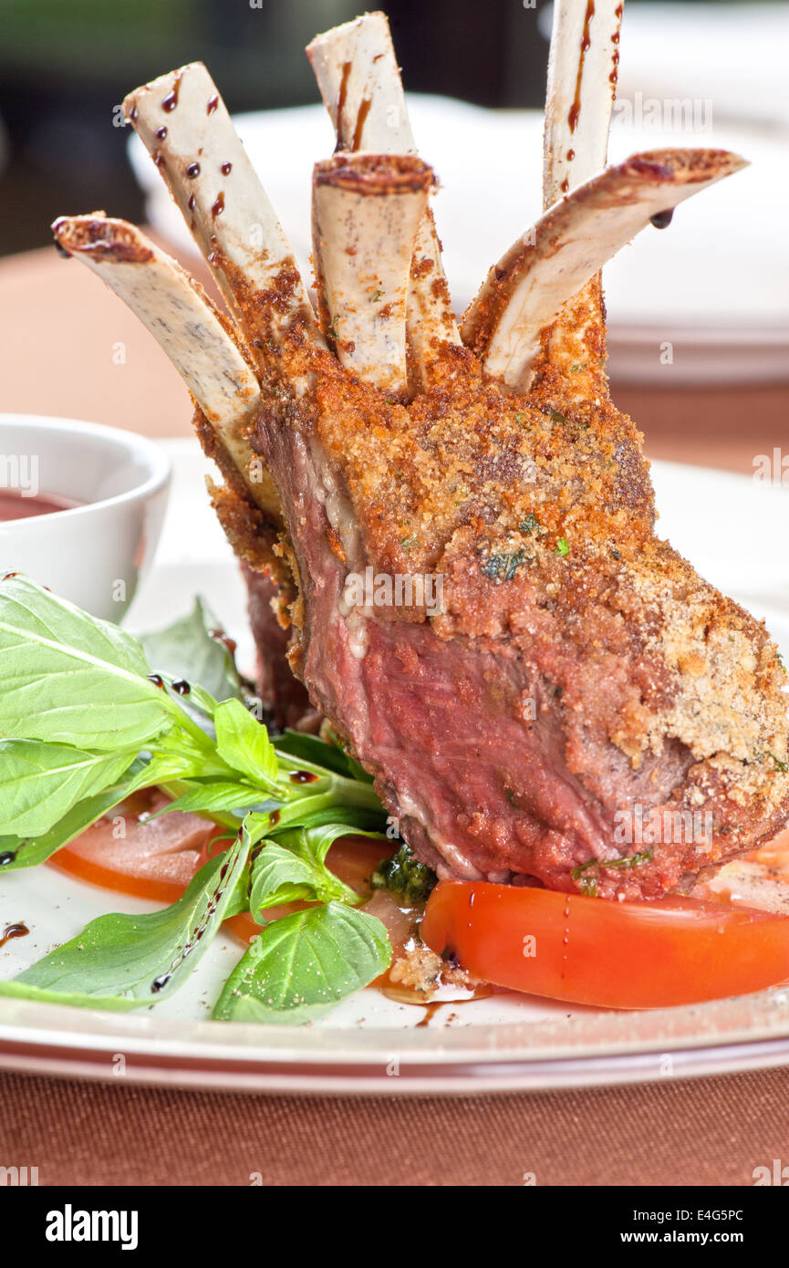 roasted lamb rib Stock Photo - Alamy