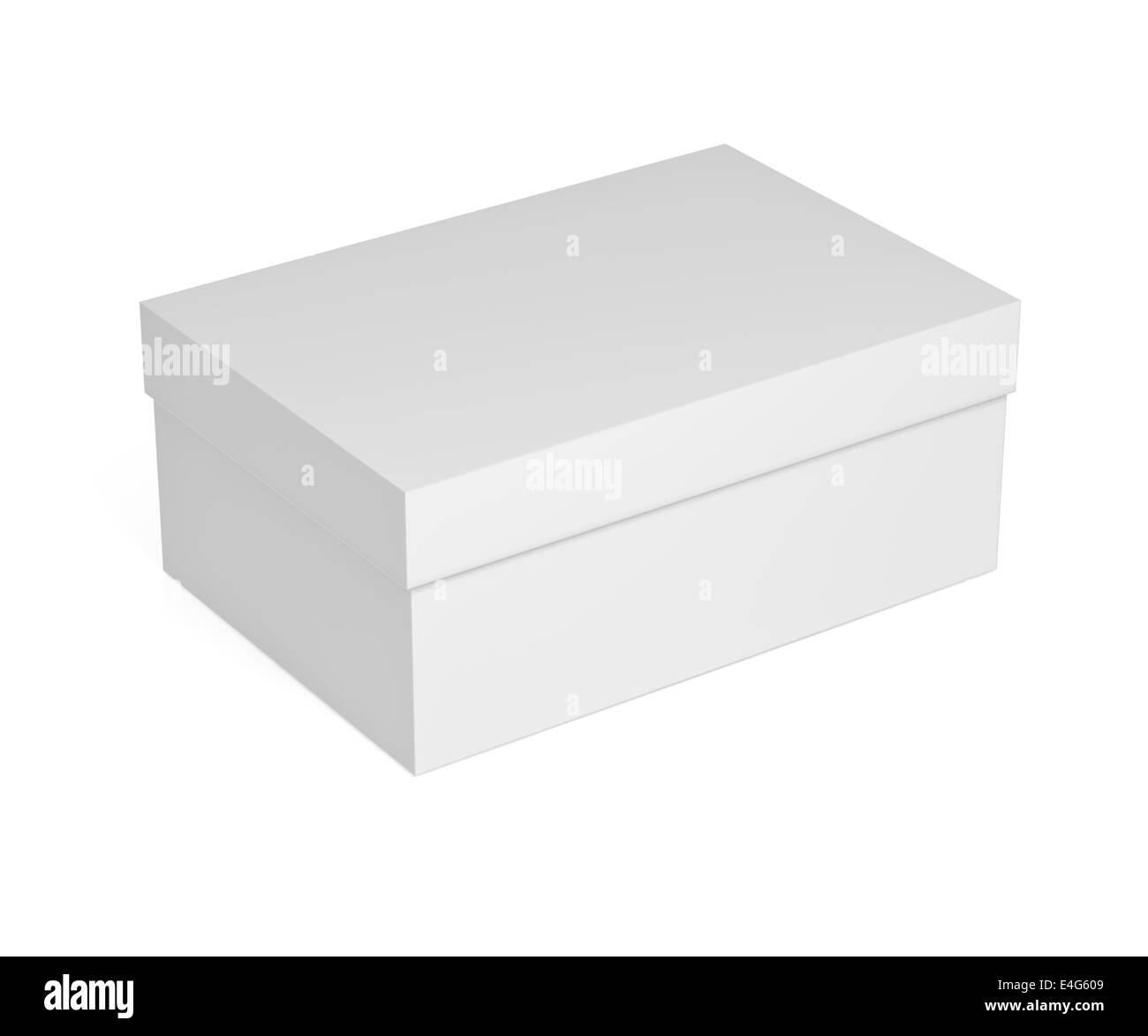 Closed white cardboard box - isolated on white background Stock Photo ...