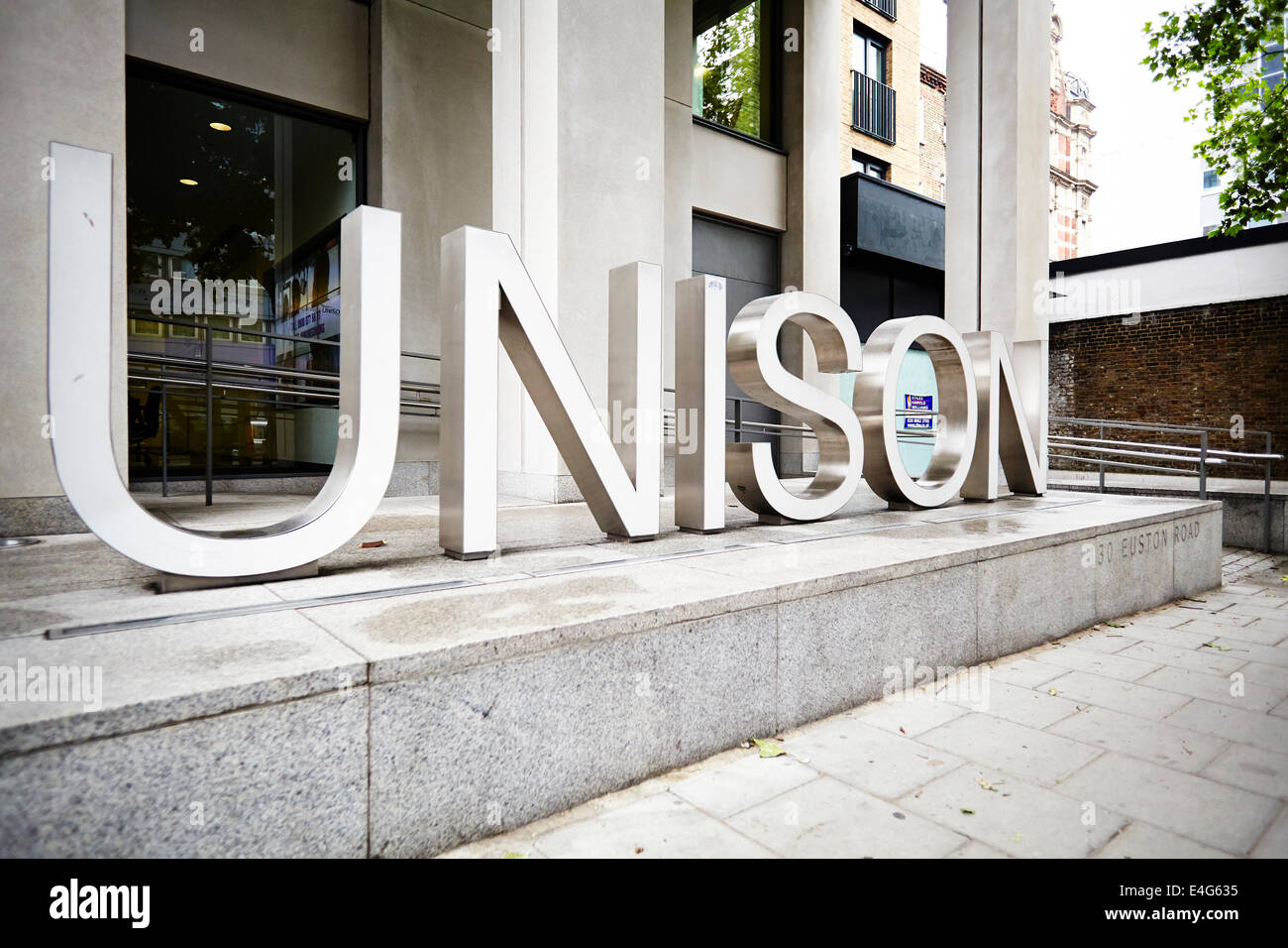 London, UK. 10th July 2014. Sign outside Unison Headquarters. 10th July ...