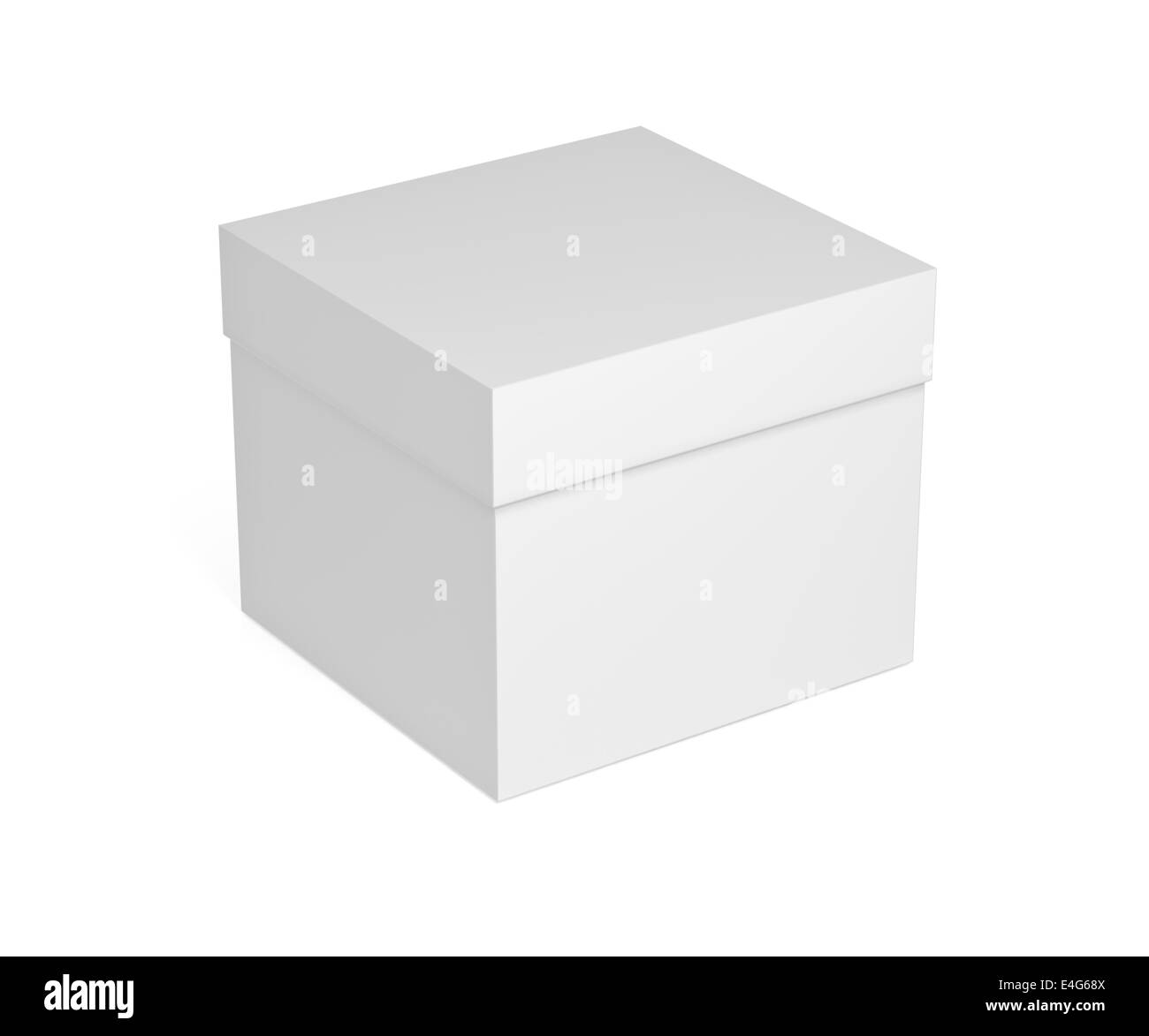 Closed white cardboard box - isolated on white background Stock Photo ...
