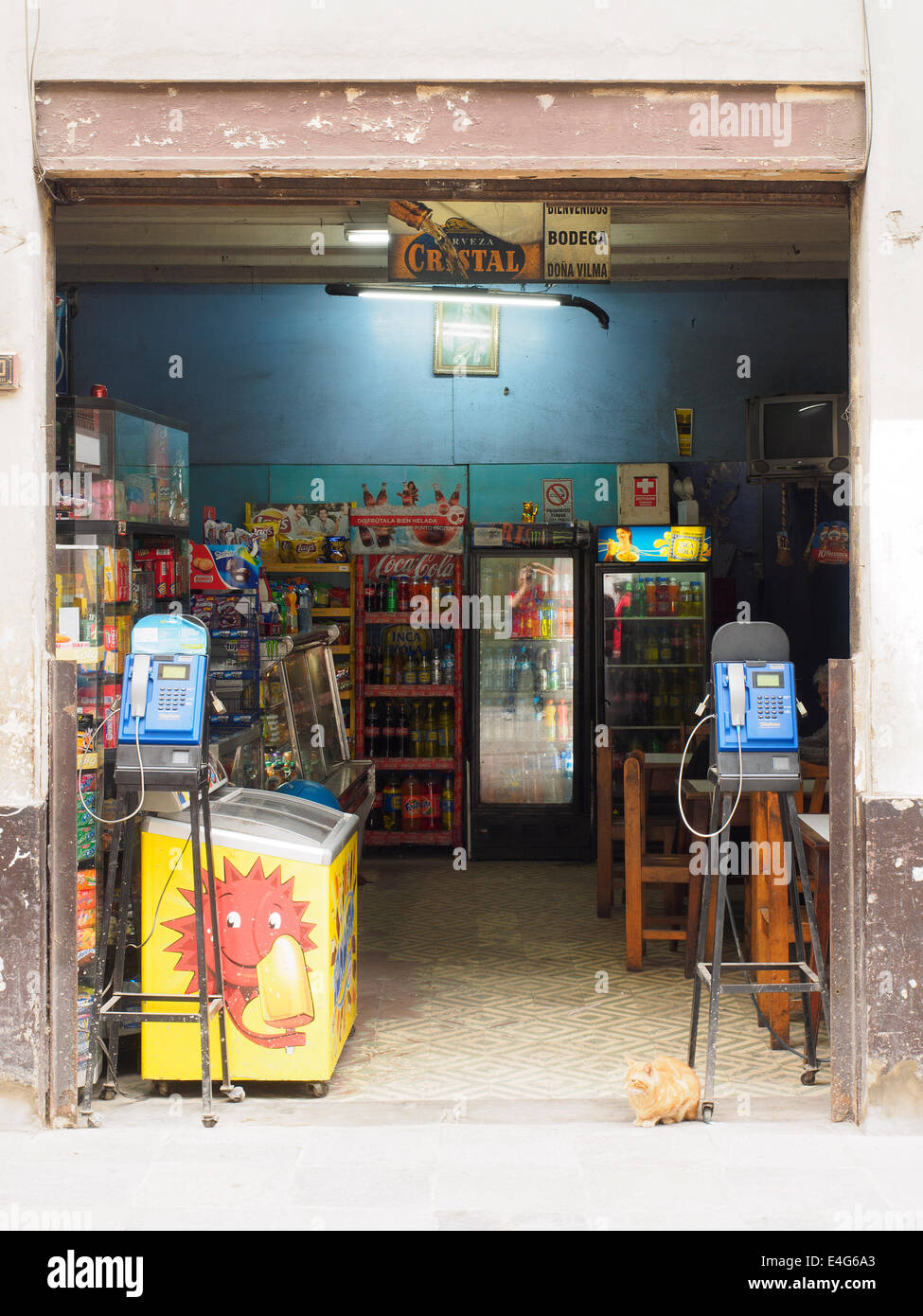 Grocery shop in Lima center - Peru Stock Photo - Alamy