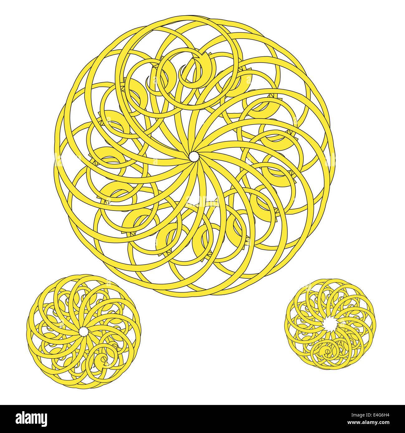 Yellow background elements Cut Out Stock Images & Pictures - Alamy