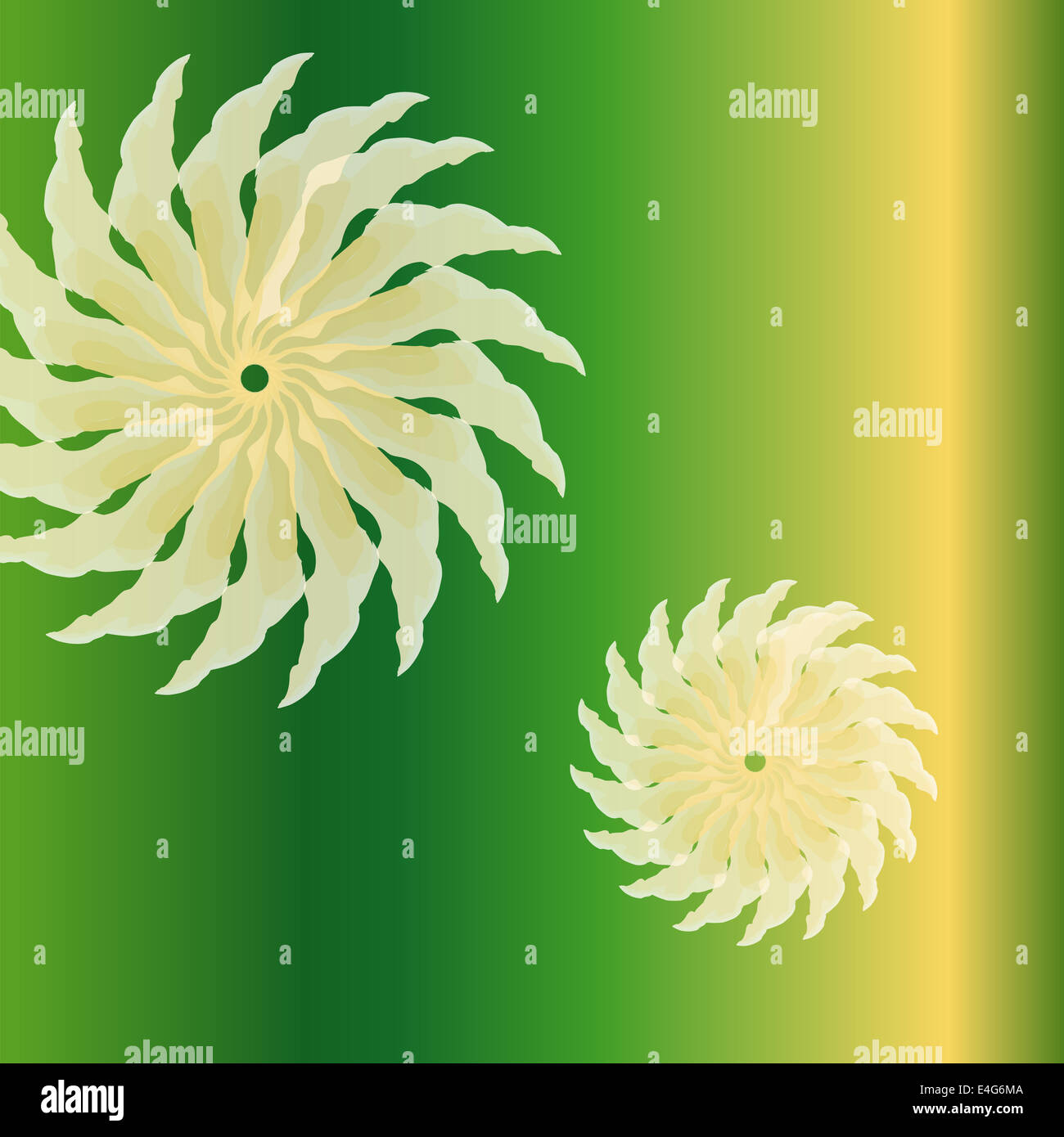 Abstract magic twirl flower with green background Stock Photo - Alamy