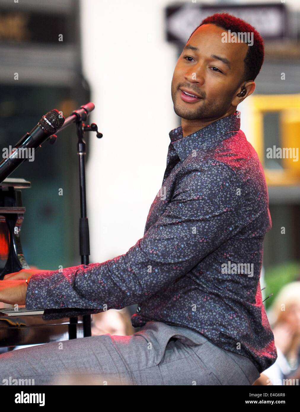 New York, NY, USA. 10th July, 2014. John Legend on stage for NBC Today ...