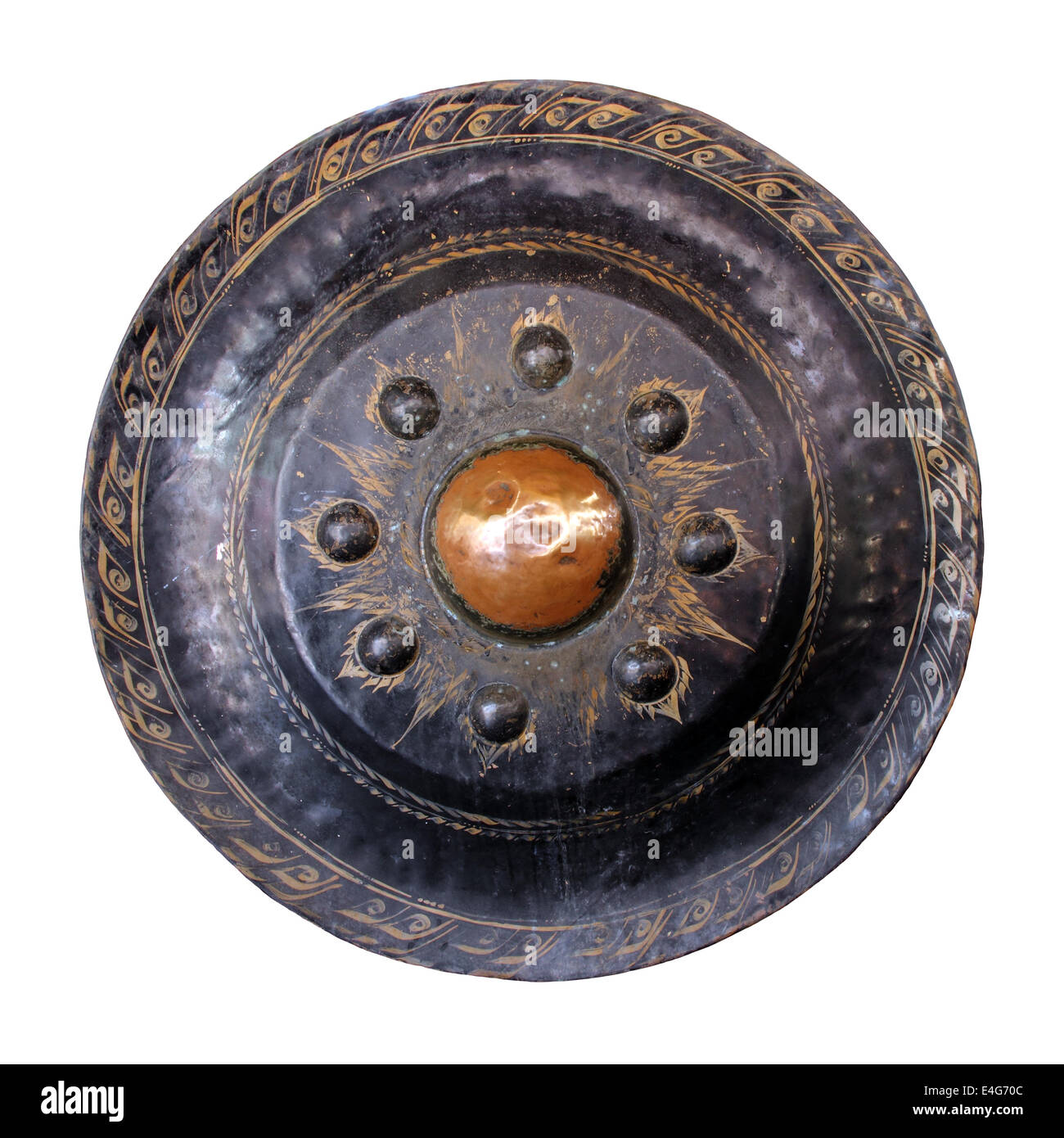 Isolated Thai native gong on a white background Stock Photo - Alamy